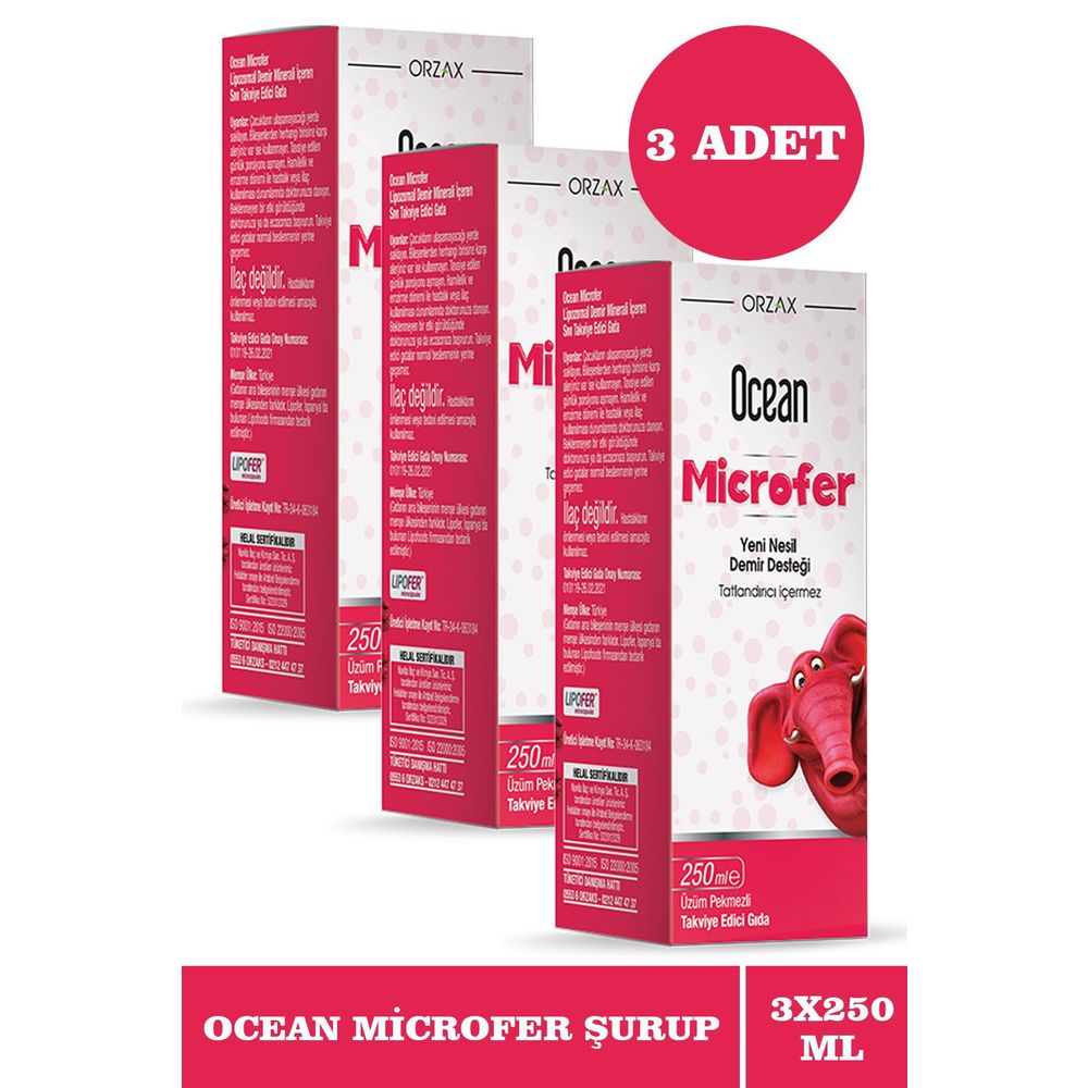 Ocean Microfer 3x250 ml Şurup Fiyatları