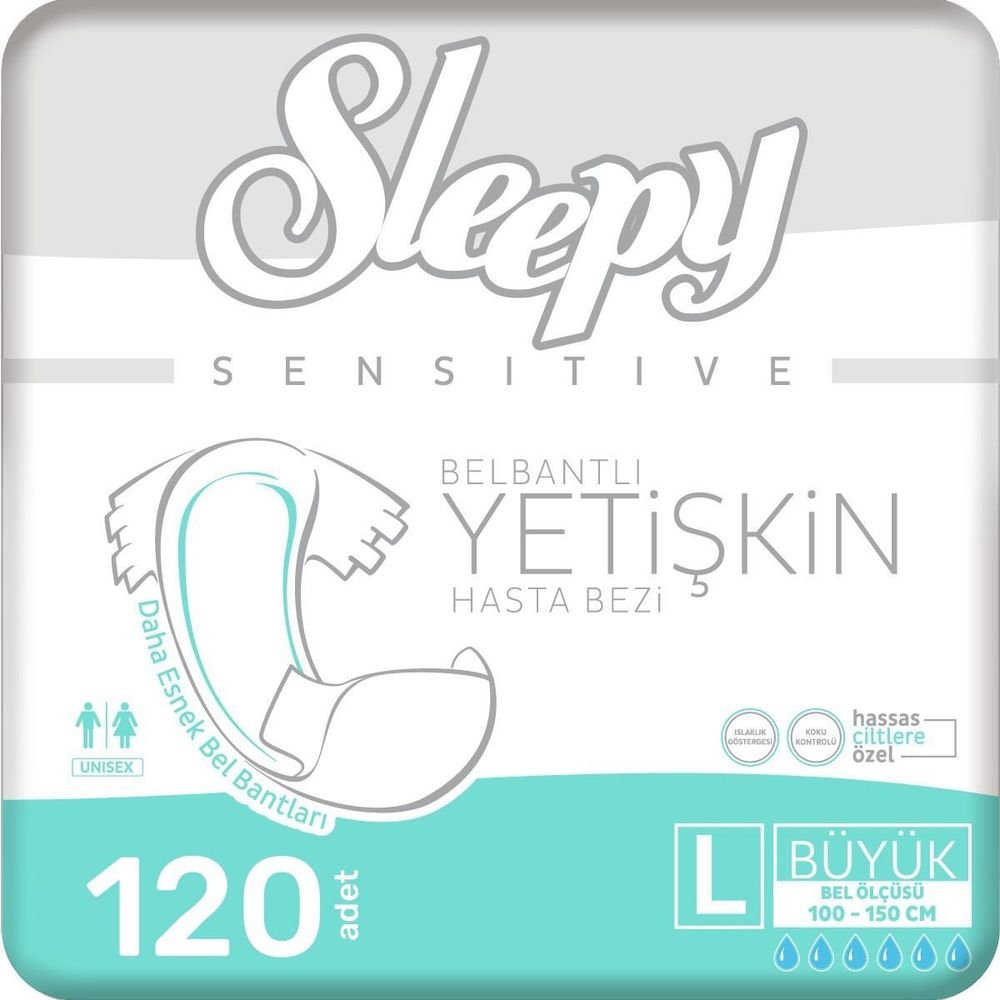 Sleepy 120 Adet Belbantlı Large Yetişkin Hasta Bezi Fiyatları