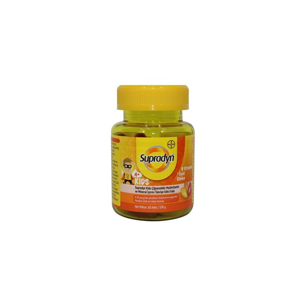 Supradyn Kids Çiğnenebilir Multivitamin ve Mineral İçeren 60 Draje ...