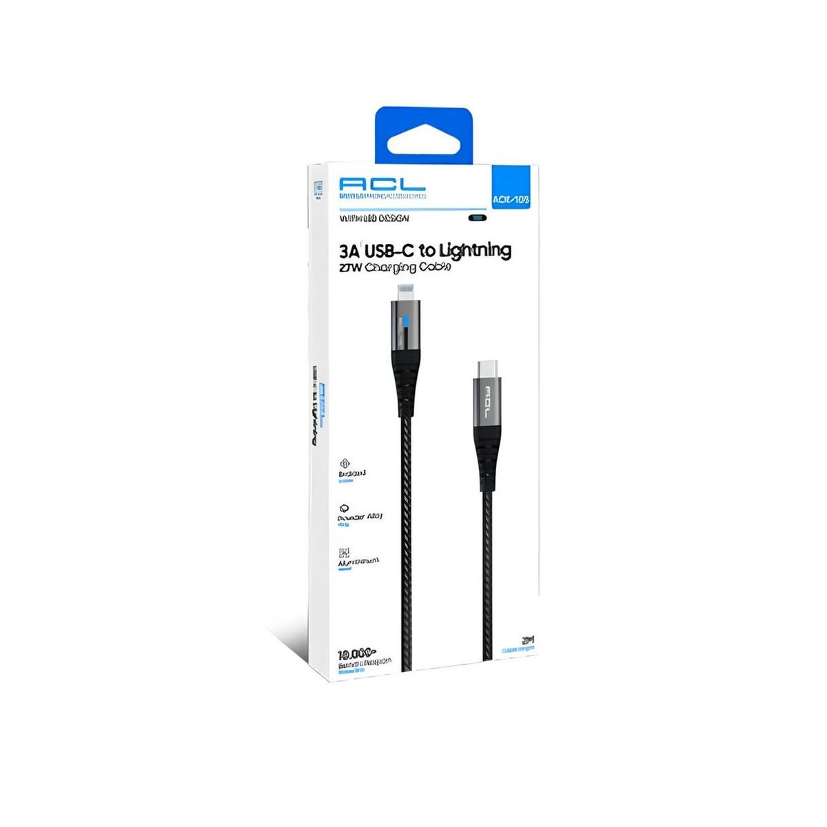 ACL ACK-105 3A 27 W 2 mt USB-C to Lightning Led Işıklı USB Uyumlu Şarj ...