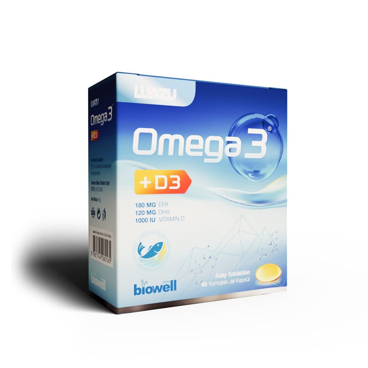 Biowell Luazu Omega 3 Vitamin D3 60 Kapsül Balık Yağı Fiyatları