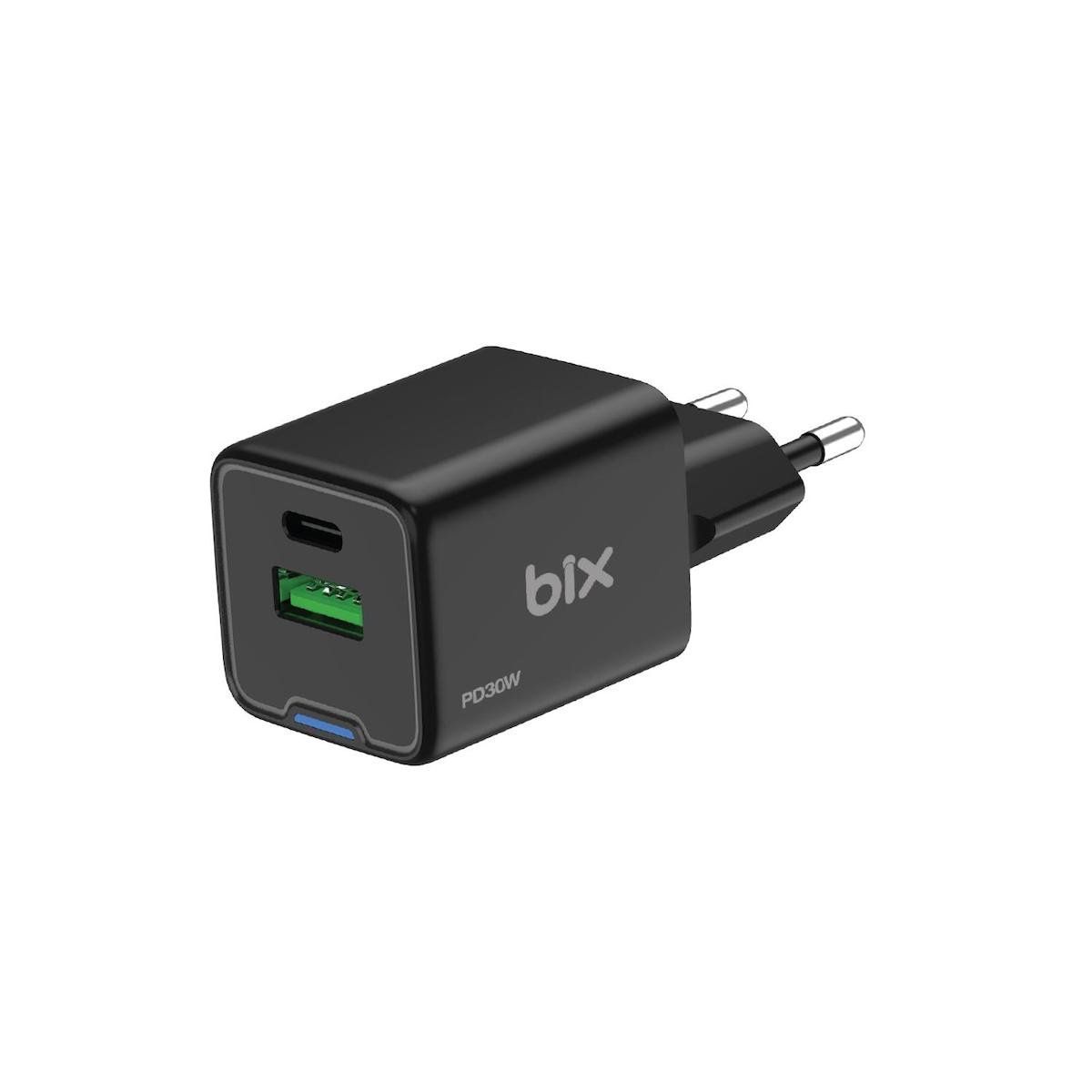 Bix 30W GaN USB-C + USB-A iPhone Android ve iPad Uyumlu Type-C PD PPS ...