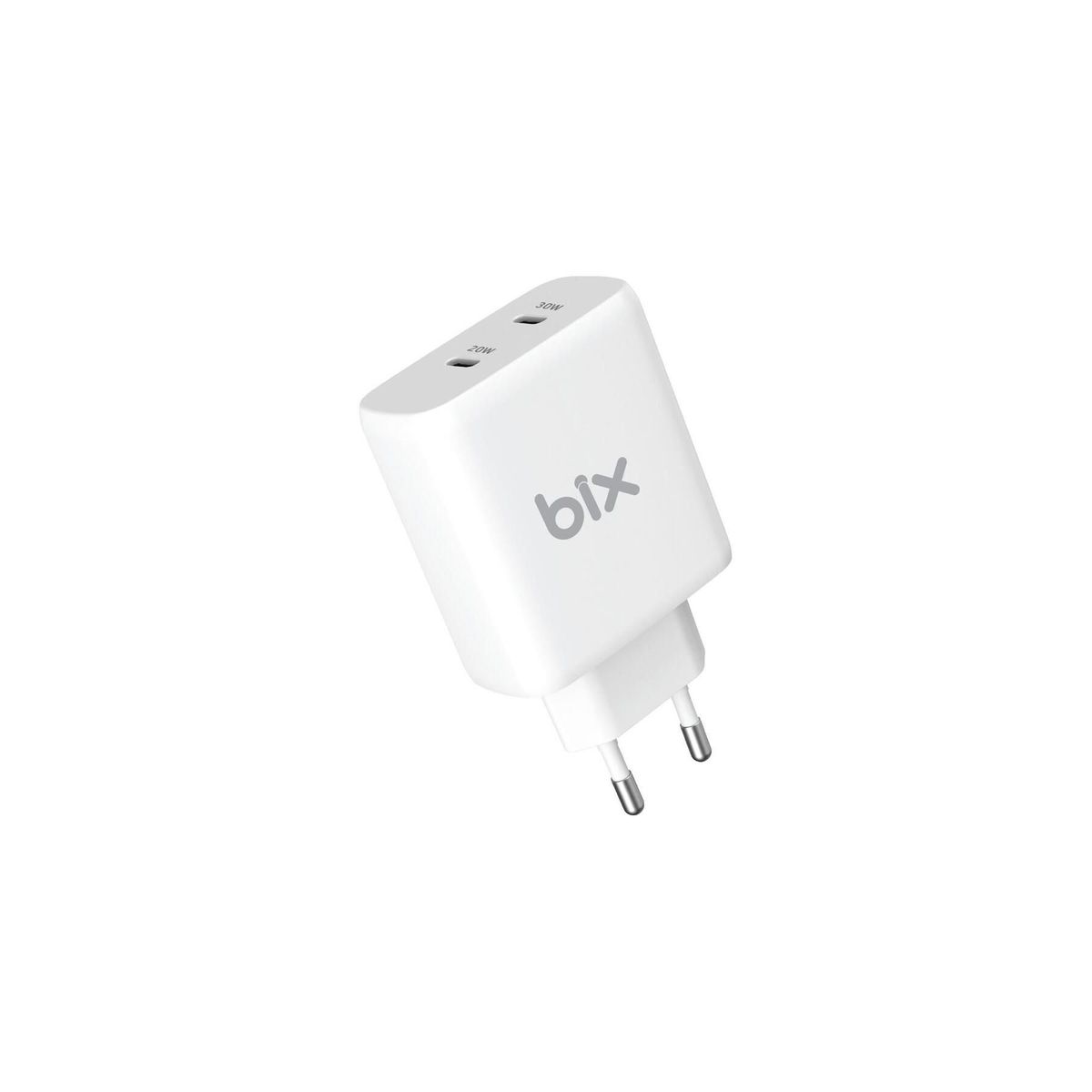 Bix 50W USB-C Çift Portlu iPhone Android ve iPad Uyumlu Type-C PD Hızlı ...