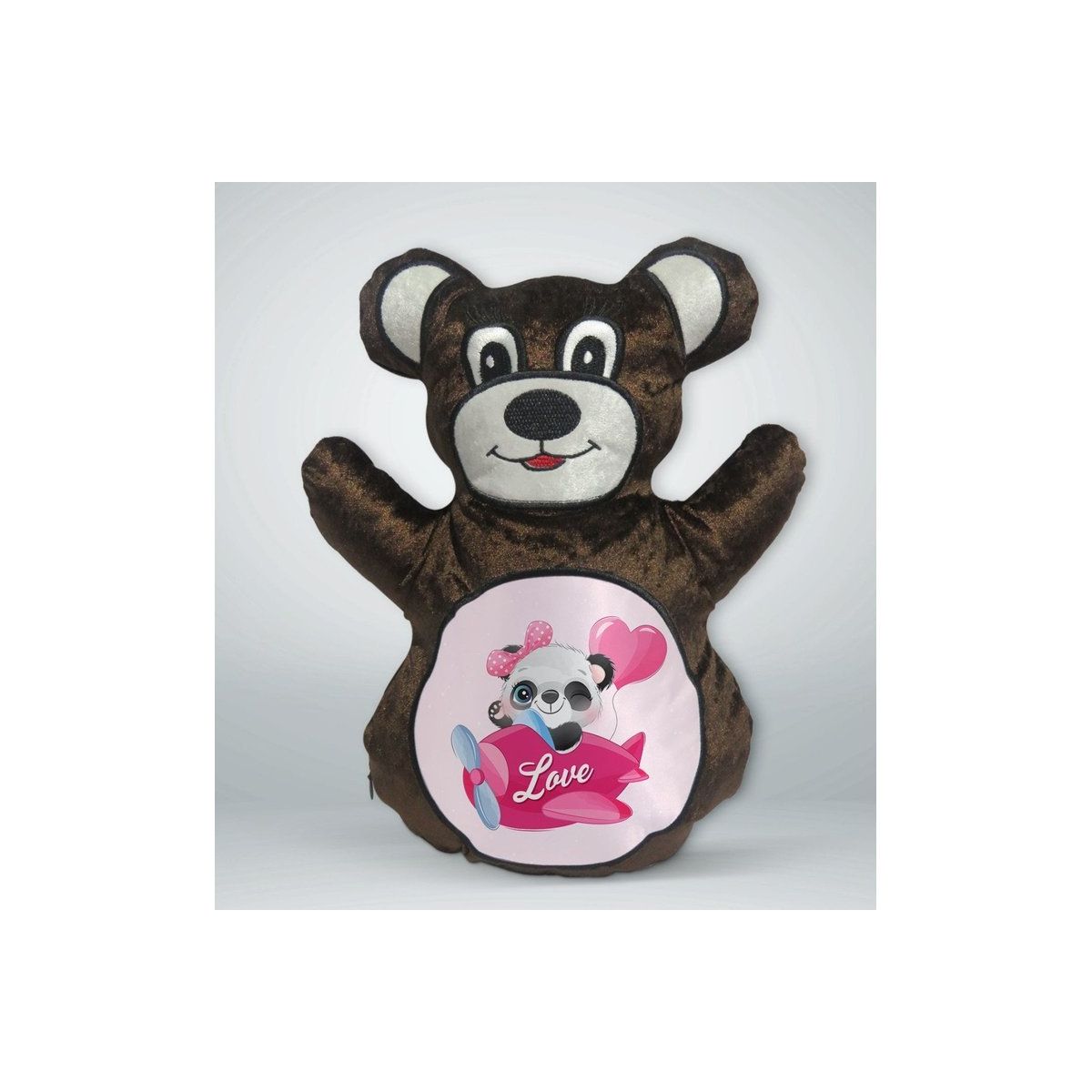 Bk Gift 05 Sevimli Panda Tasarımlı Kahverengi Ayıcık Yastık Fiyatları