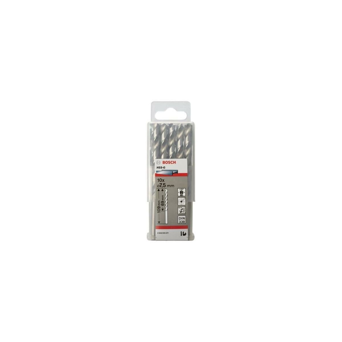 Bosch 2608595071 HSS-G 7,5 mm 10'lu Taşlanmış Metal Matkap Ucu Fiyatları