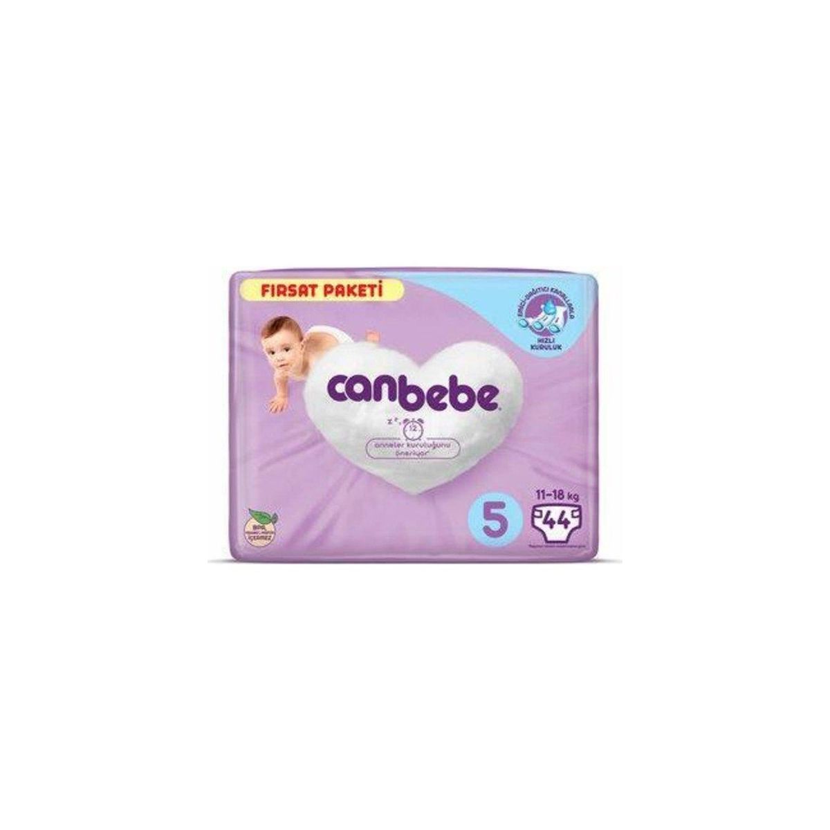 Canbebe 5 Beden 44 Adet Bebek Bezi Çeşitleri ve Fiyatları