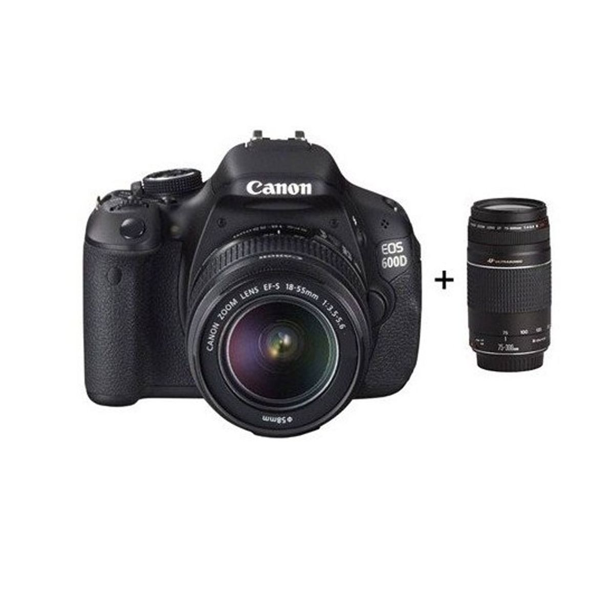 Canon EOS 600D 18-55mm + 75-300mm DC Lens DSLR Fotoğraf Makinesi ...