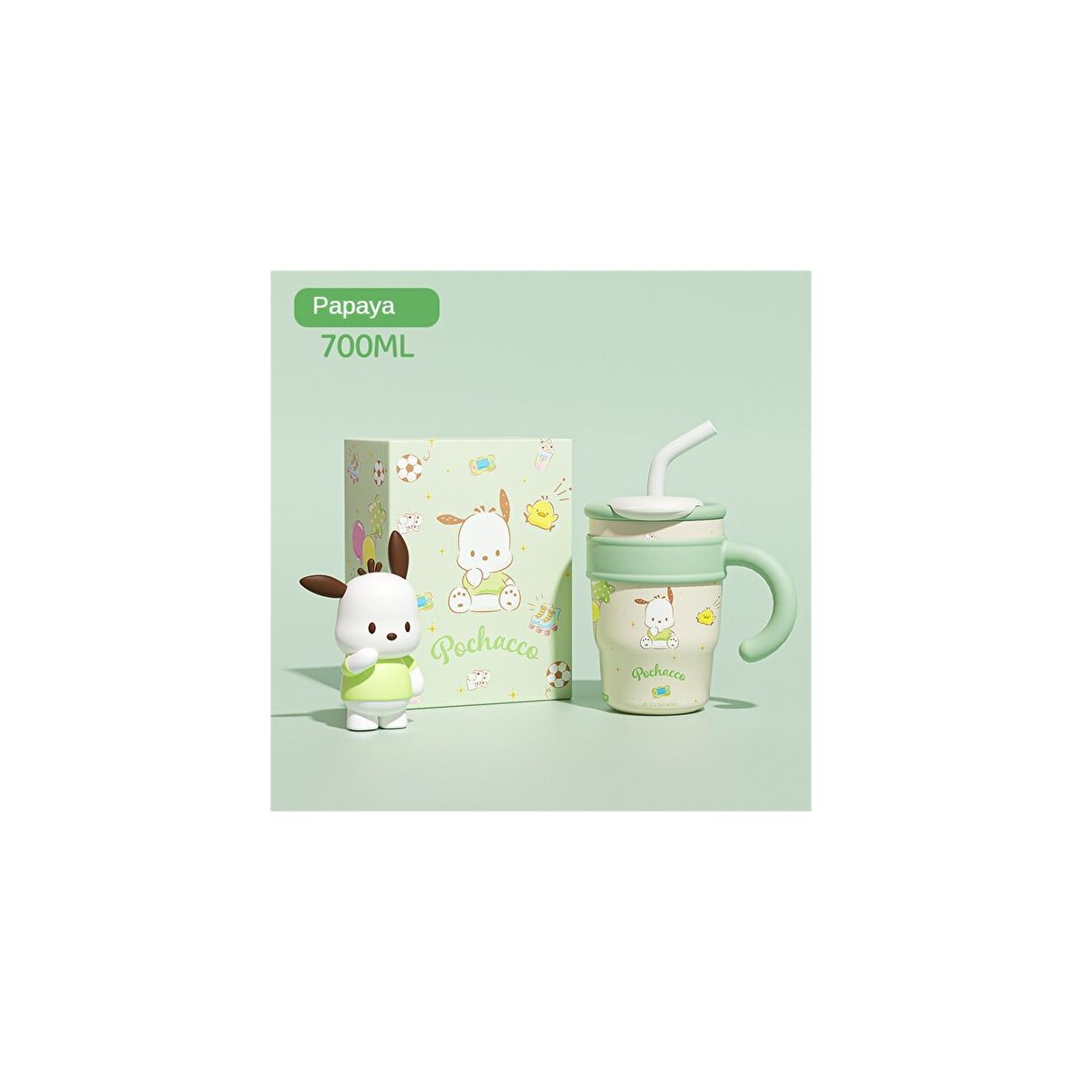 CCmoo Pretty Sanrio Hello Kitty Big Mac 700 ml Yeşil Pacha Köpek Termos ...