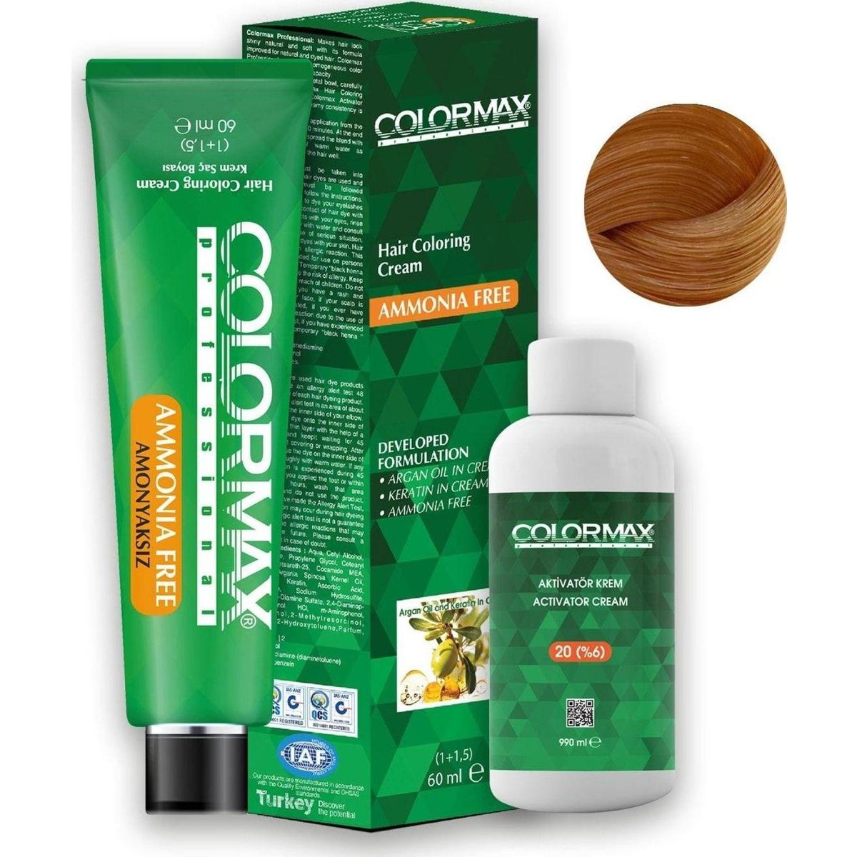 Colormax 8.34 Açık Karamel Tüp Saç Boyası + Sıvı Oksidan Fiyatları