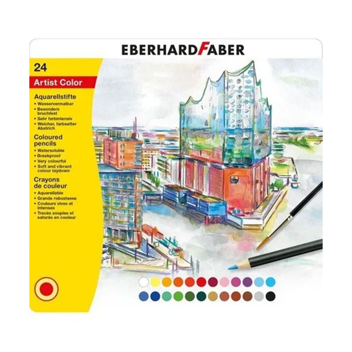Eberhard Faber Artist Color Aquarell Sulu Boya Kalemi Seti 24 Renk ...