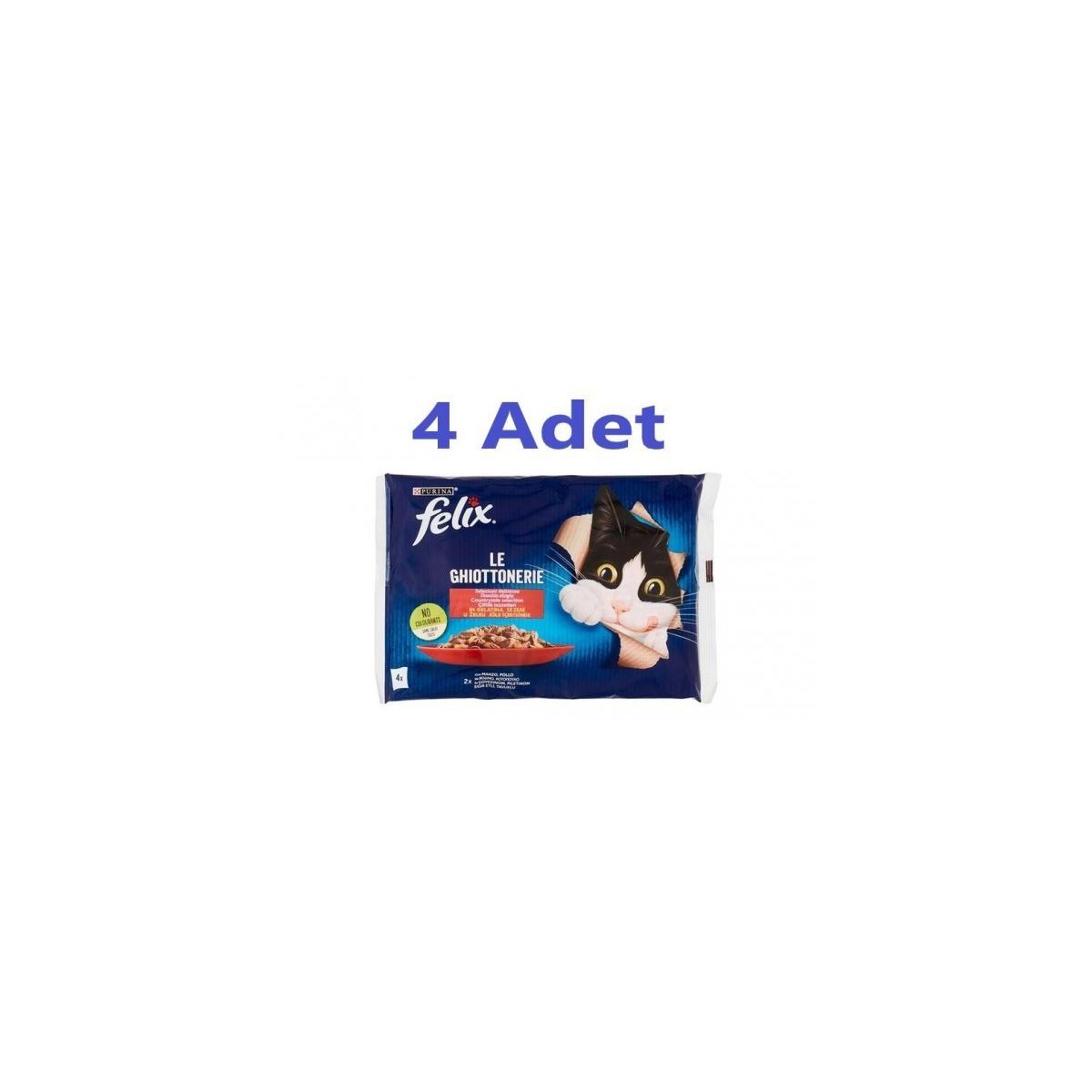Felix Multipack Sığır ve Tavuk Etli 4x85 gr 4 Adet Yetişkin Yaş Kedi ...