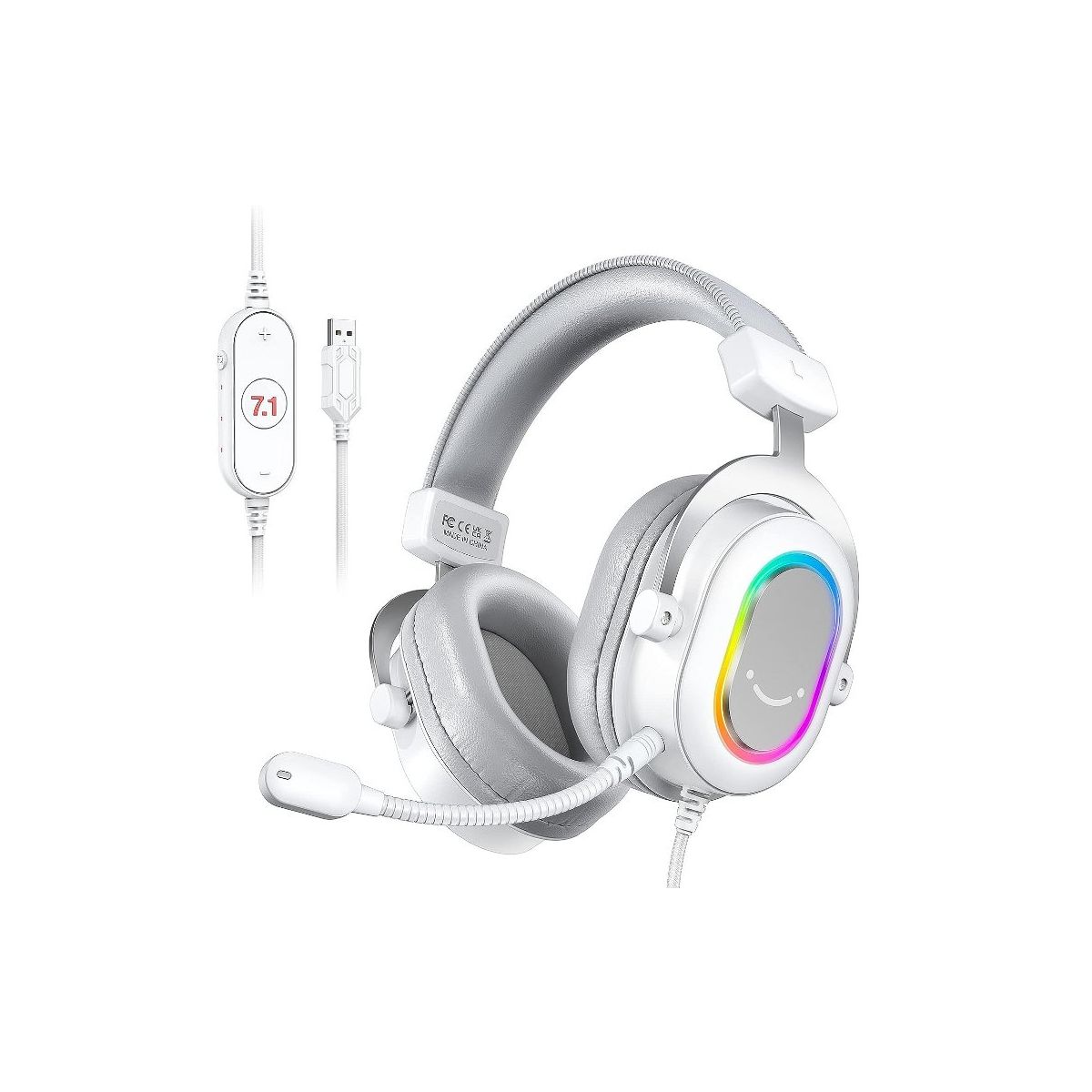 Fifine Ampligame H6 RGB 7.1 Mikrofonlu Beyaz Oyuncu Kulaklığı Fiyatları ...
