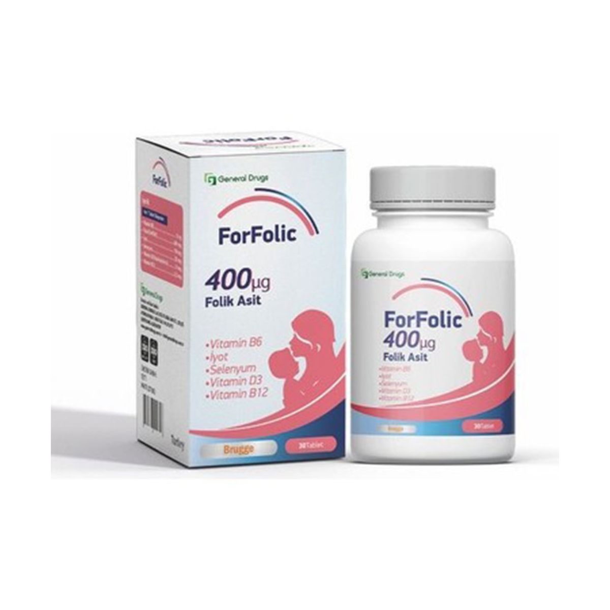 General Drugs ForFolic 400 mg Folik Asit Multivitamin 30 Tablet Fiyatları