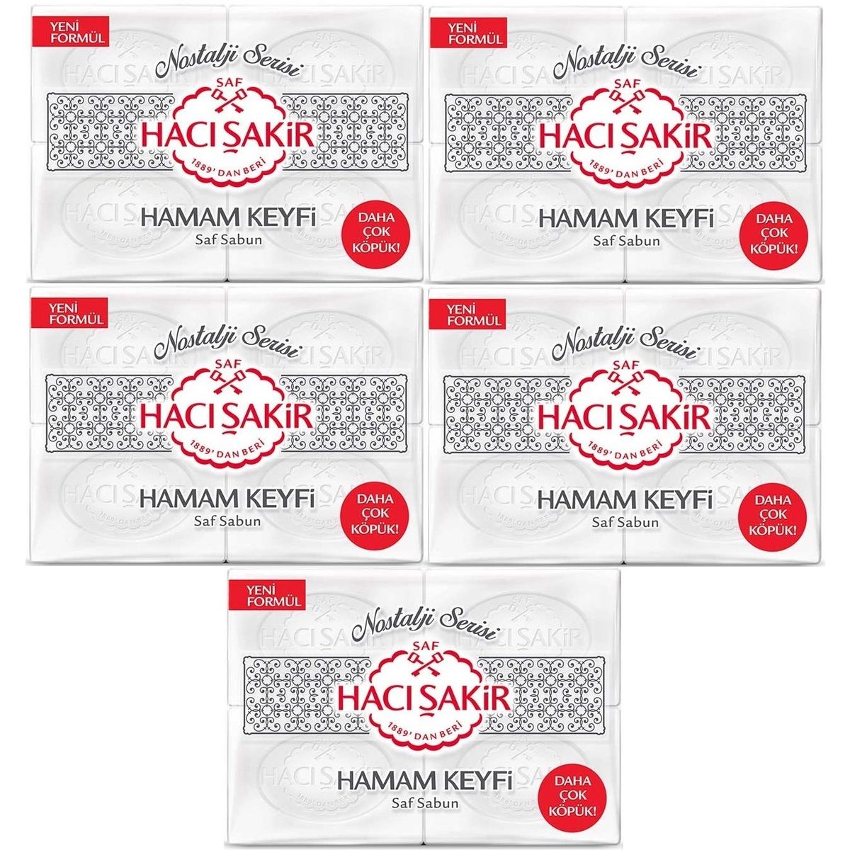 Hacı Şakir 4x200 gr 5 Adet Hamam Keyfi Saf Sabun Fiyatları