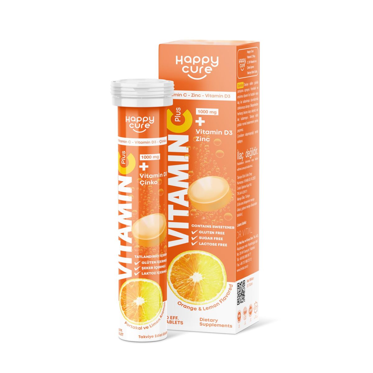 Happy Cure Vitamin C Plus D3 Çinko 20 Efervesan Tablet Fiyatları