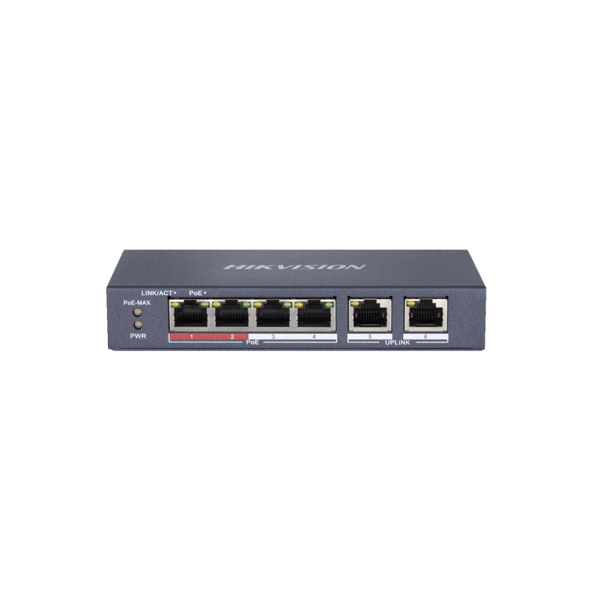 Hılook NS-0106P-35B 4 Port Megabit PoE 60W 2 Port Megabit Uplink Long ...