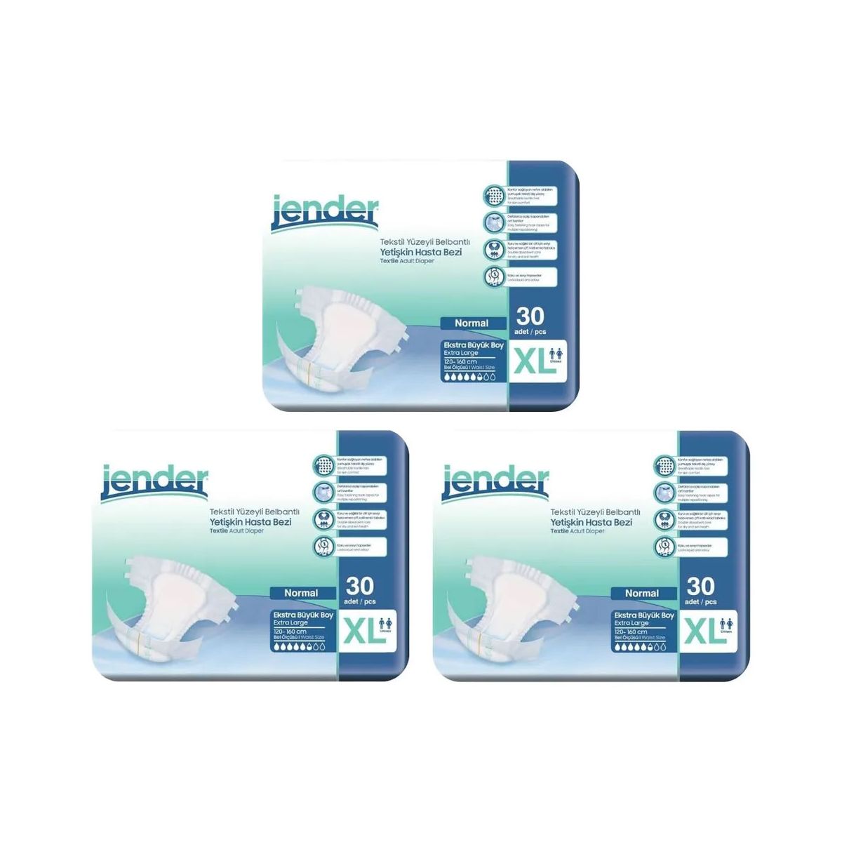 Jender 90 Adet Belbantlı XL Yetişkin Bezi Fiyatları