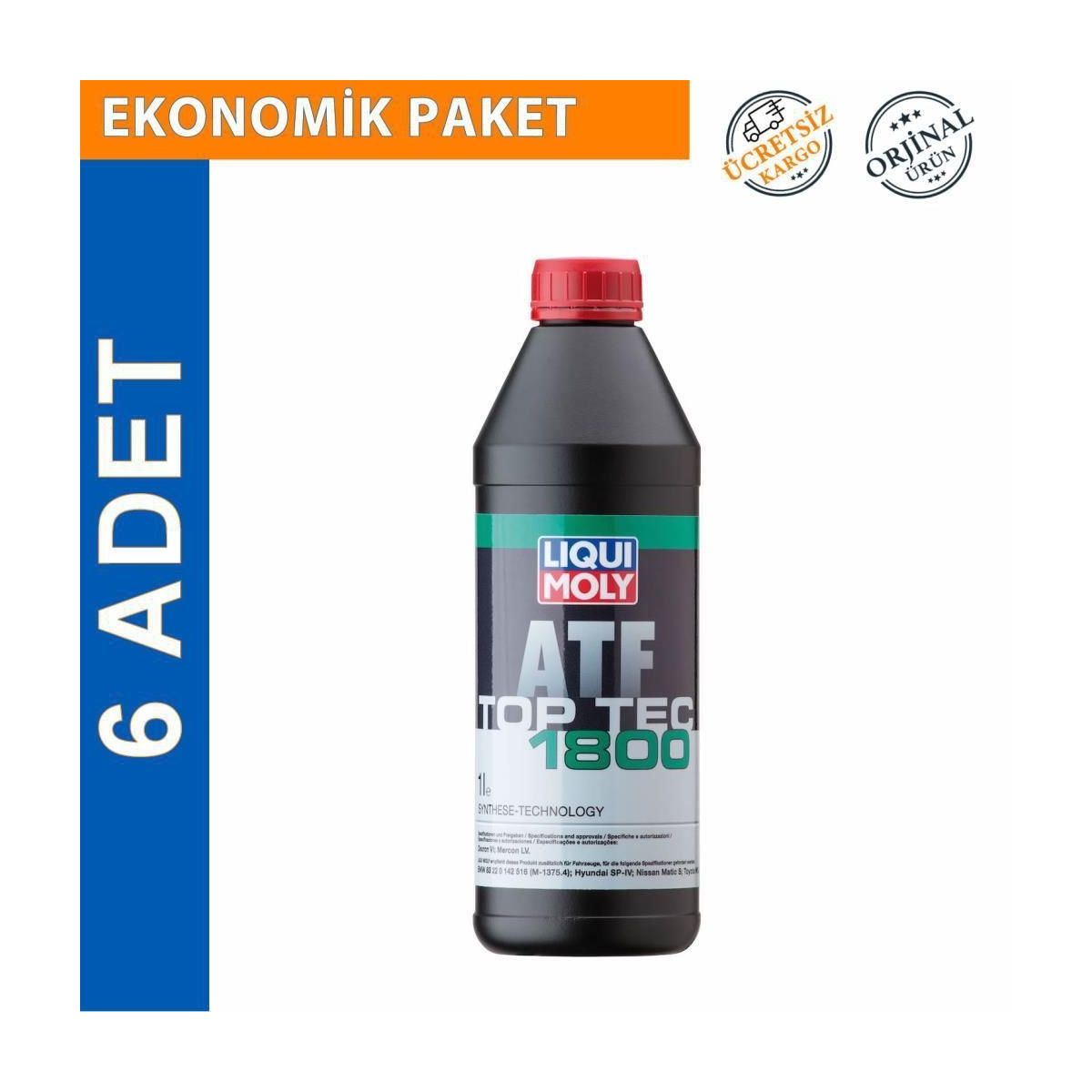 Liqui Moly Top Tec ATF 1800 1 lt 6'lı Şanzıman Yağı Fiyatları