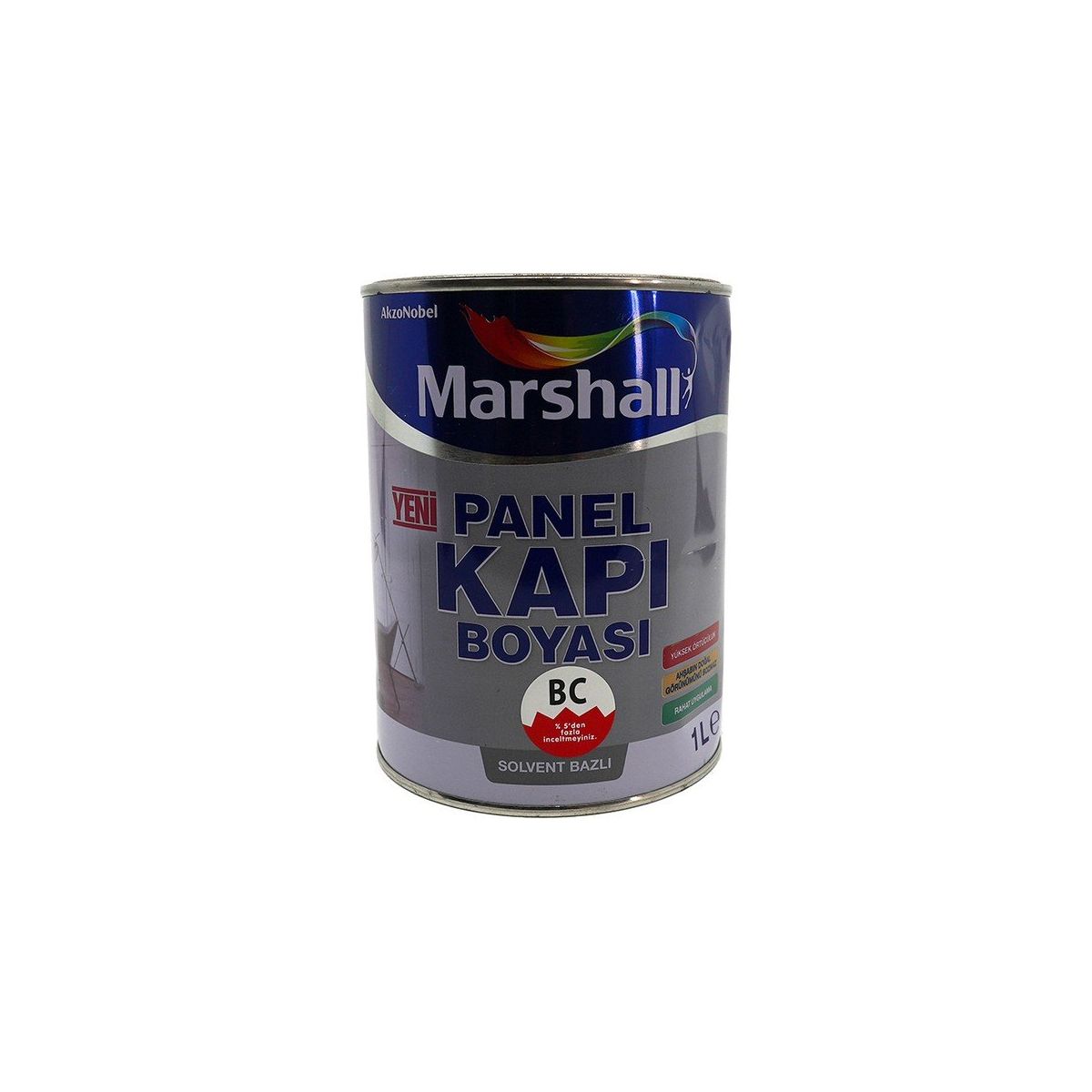 Marshall 1 lt Antrasit Gri Solvent Bazlı Sentetik Panel Kapı Boyası ...