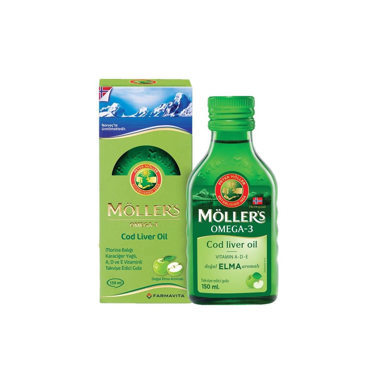 Möller's Omega-3 Elma Aromalı 150 ml Sıvı Balık Yağı Fiyatları