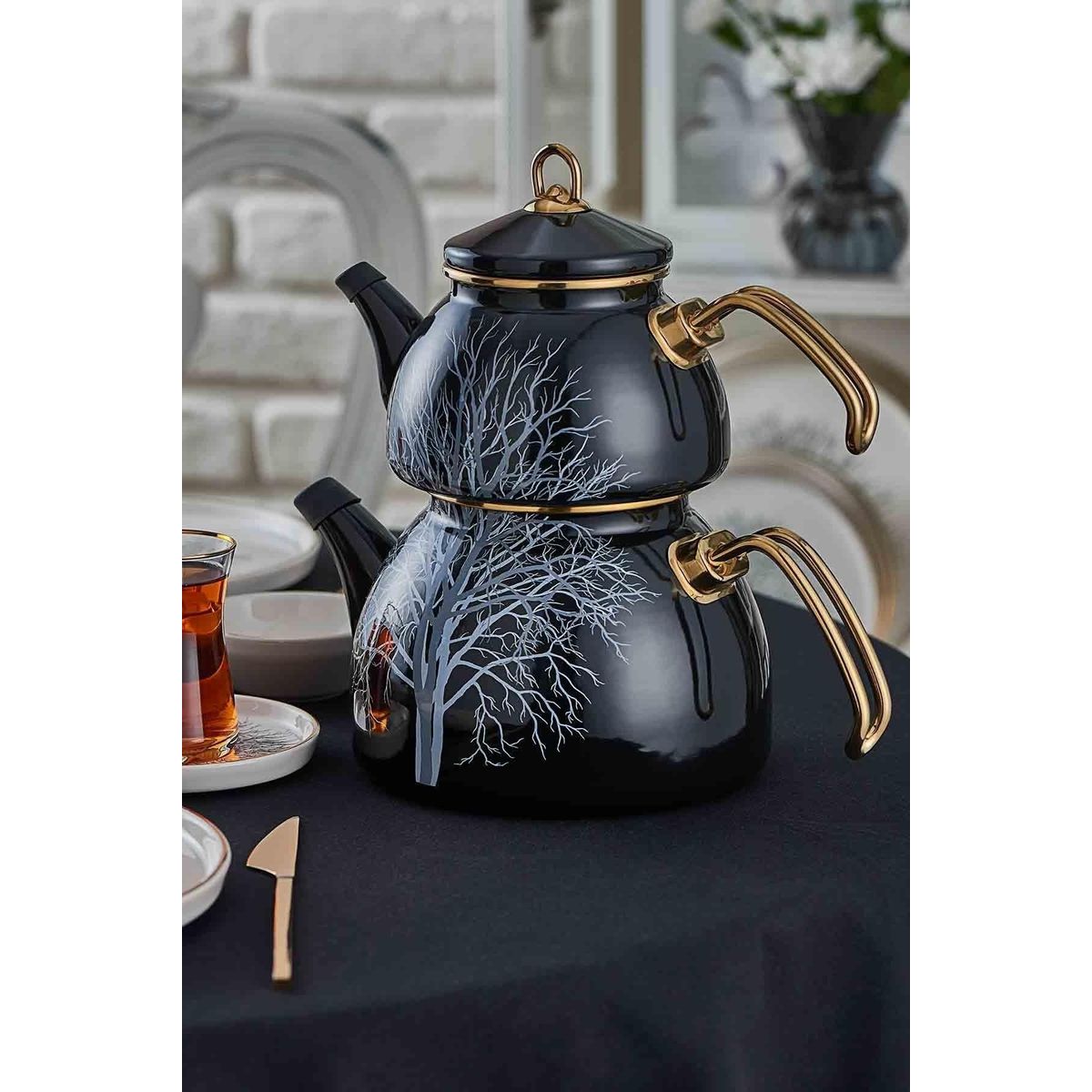 Neva N3235 Çınar Plus Emaye Demlik Seti Fiyatları