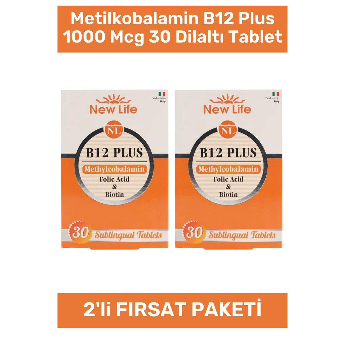 New Life B12 Plus Methylcobalamin 2x30 Dilaltı Tablet Fiyatları