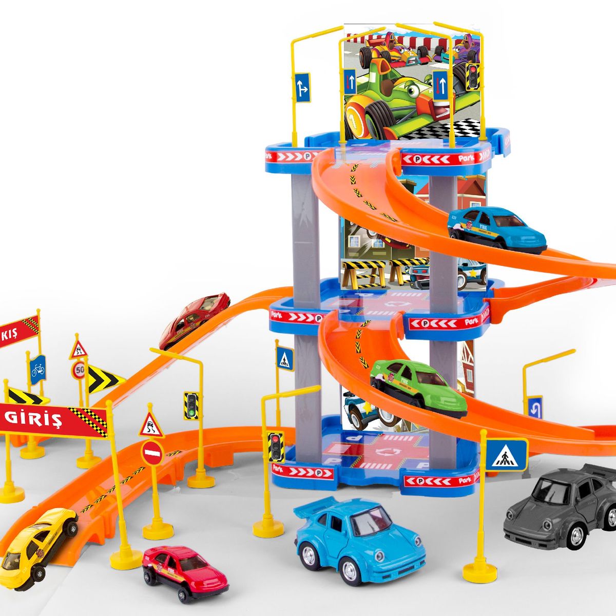 Parking Garage Play Set 3 Katlı Oyuncak Otopark Garaj Seti Fiyatları ve ...