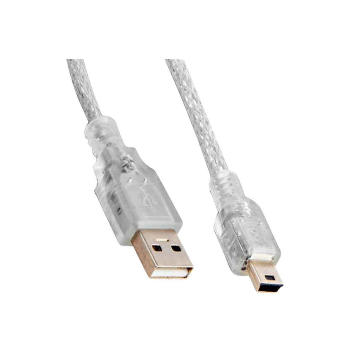 Powermaster S-Link SL-UK55 5 m USB 2.0 Şeffaf USB Am/Mini 5 Pin Kablo ...