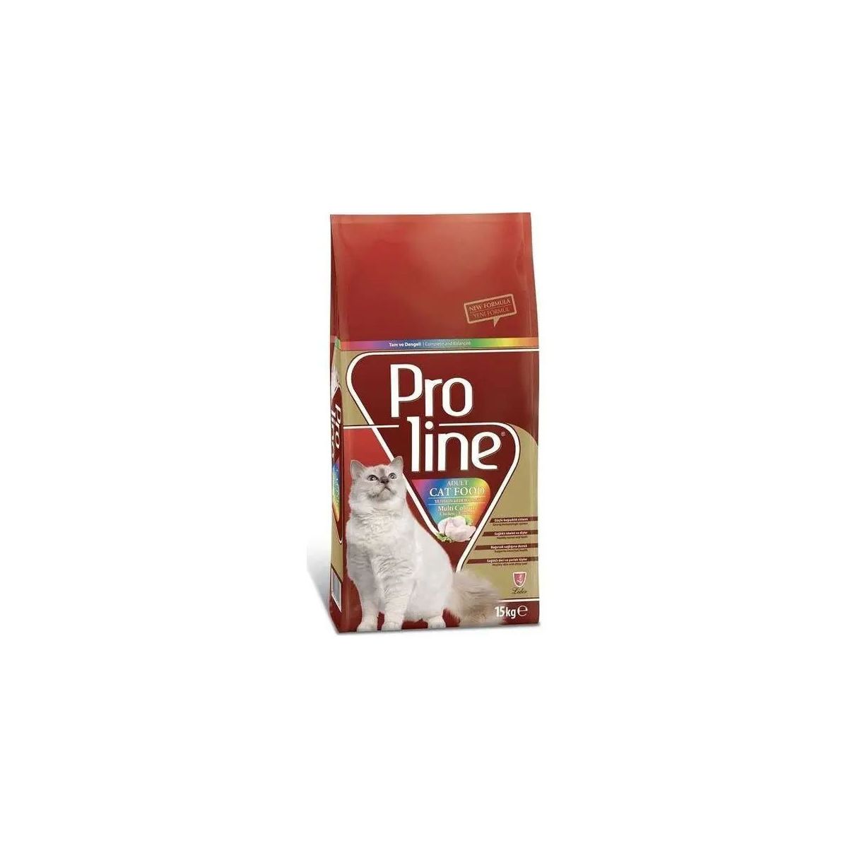 Pro Line Cat Multi Color Adult Tavuklu Yetişkin Renkli 1.5 kg Kedi ...