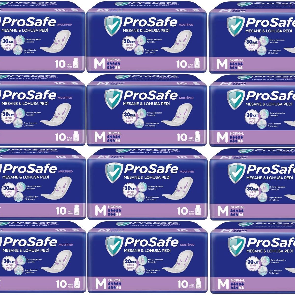 Prosafe Medium Orta Boy Normal 120 Adet 12x10'lu Mesane Lohusa Pedi ...