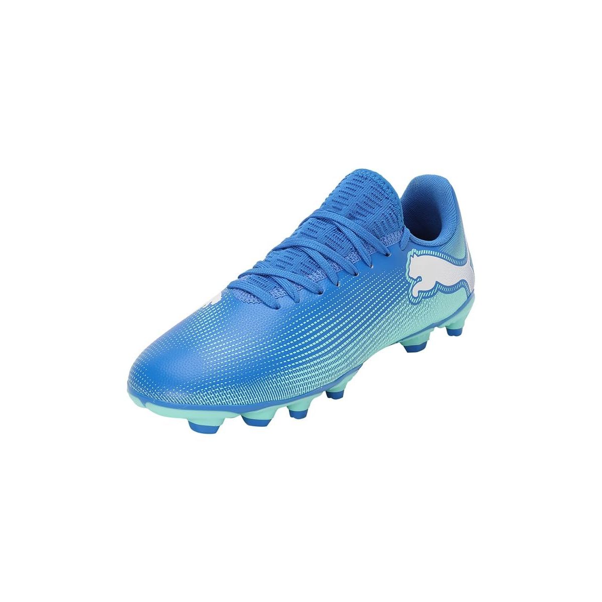 Puma Future 7 Play Fg/Ag Jr Hyperlink Blue Mint White Unisex Futbol ...