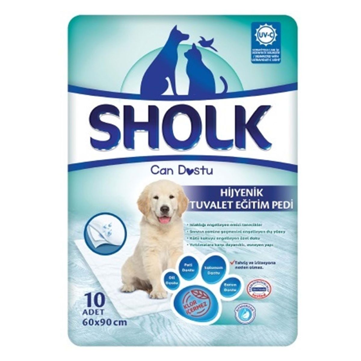 Sholk 60x90 cm 10 Adet Evcil Hayvan Tuvalet Çiş Eğitim Pedi Fiyatları