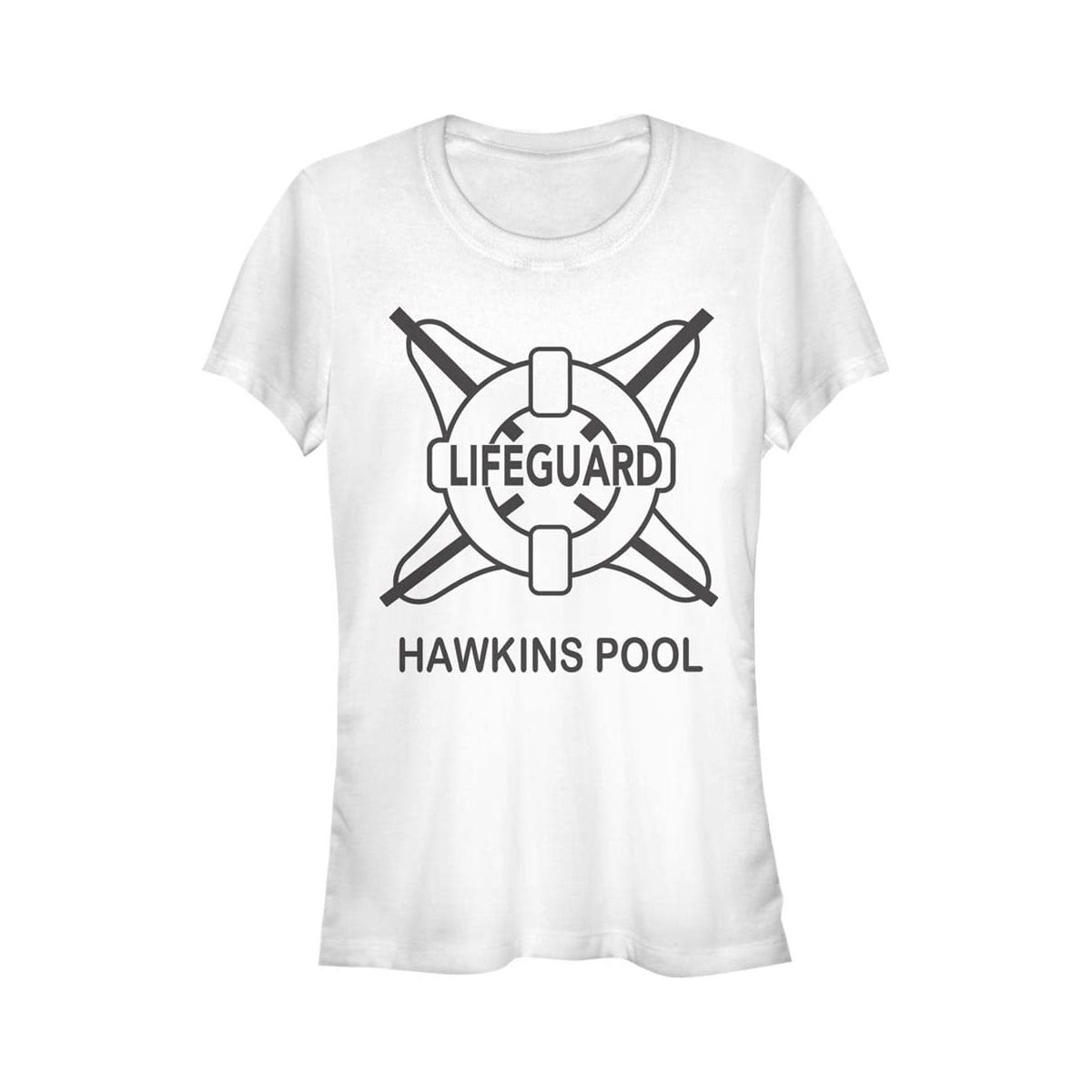 Stranger Things Hawkins Pool Lifeguard Beyaz Kadın T-shirt Fiyatları ve ...