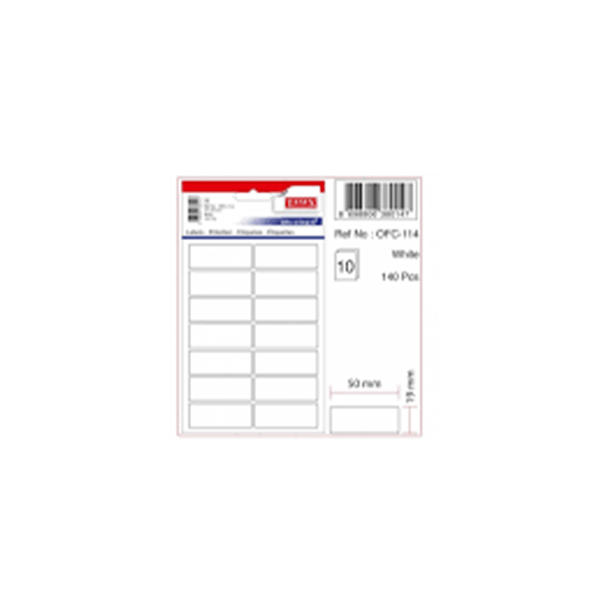 Tanex OFC-114 19x50 Mm Beyaz Poşetli Ofis Etiketi Fiyatları