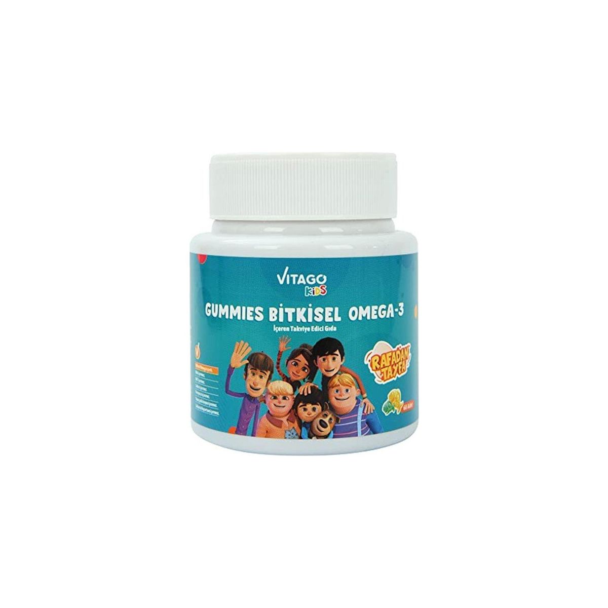Vitago Kids Gummies Bitkisel Omega-3 İçeren 60 Adet Çiğnenebilir Gummy ...