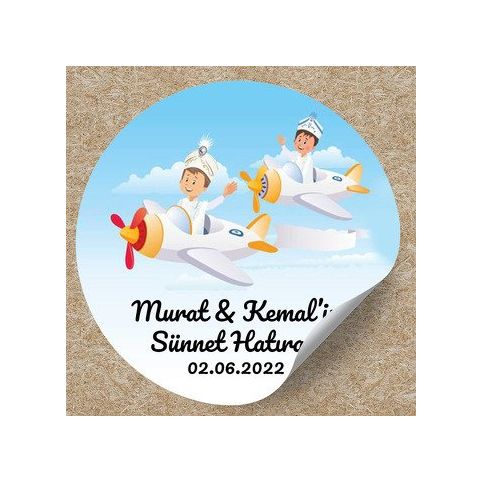 Digital Magnet Pilot Sünnet Çocukları Temalı Sticker Fiyatları