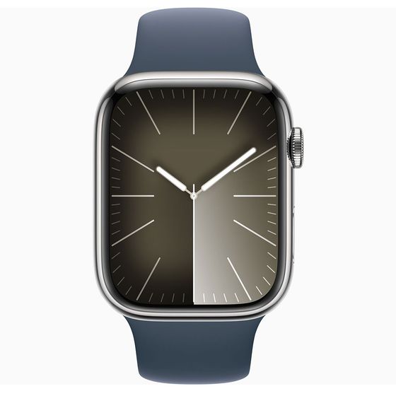 Apple Watch Series 9 45 mm Gps + Cellular Paslanmaz Çelik Kasa Spor ...