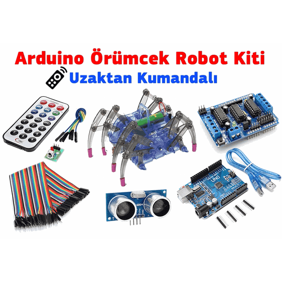 Arduino Uzaktan Kumandalı Örümcek Robot Kiti Fiyatları ve Özellikleri Arduino Uzaktan Kumandalı Örümcek Robot Kiti Fiyatları ve Özellikleri
