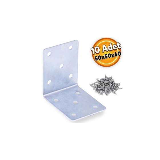 Badem10 10 Adet 50x50x40 mm Mobilya Köşe Bağlantı Sabitleme L Demir ...