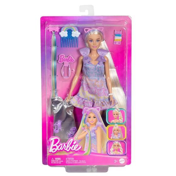 Barbie JCT72 Barbie Upuzun Muhteşem Saçlı Bebek Saç Tasarım Oyun Seti ...