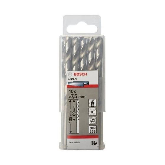Bosch 2608595071 HSS-G 7,5 mm 10'lu Taşlanmış Metal Matkap Ucu Fiyatları
