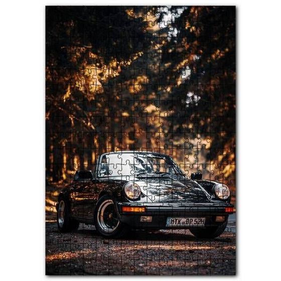 Cakapuzzle Porsche 911 Cabrio ve Orman Yolu Mdf 1000 Parça Puzzle ...
