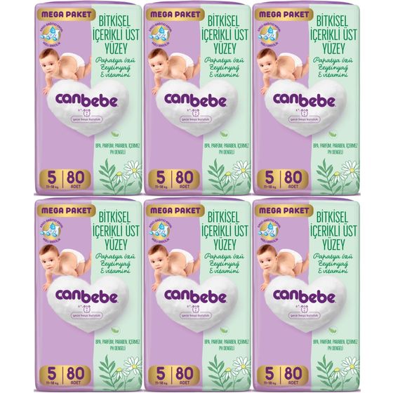 Canbebe No:5 Junior 480 Adet Bebek Bezi Fiyatları