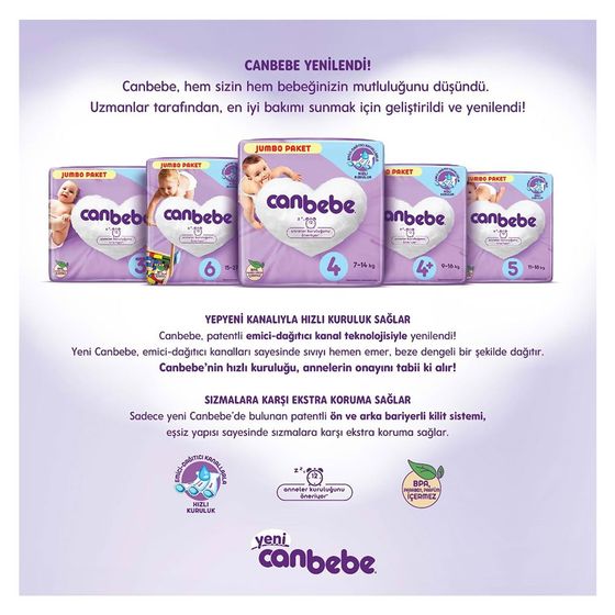 Canbebe No:5 Junior 80 Adet Bebek Bezi Fiyatları