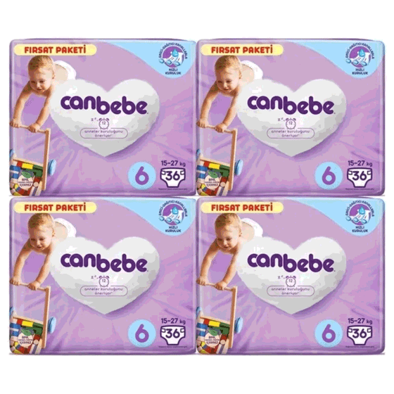 Canbebe No:6 15-27 kg Extra Large 144 Adet Bebek Bezi Fiyatları ve ...