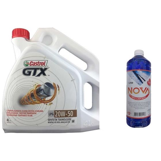 Castrol GTX 20W-50 4 lt Sentetik Motor Yağı + 1 lt Cam Suyu Fiyatları Castrol GTX 20W-50 4 lt Sentetik Motor Yağı + 1 lt Cam Suyu Fiyatları