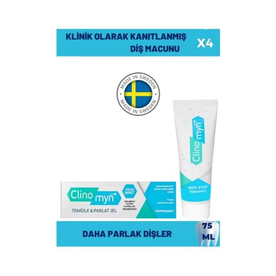 Clinomyn 4x75 ml Fresh Diş Beyazlatan ve Parlatan Jel Diş Macunu Fiyatları