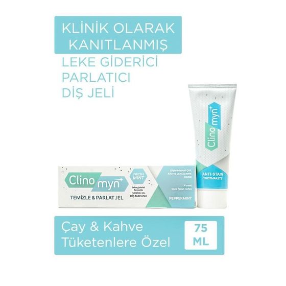 Clinomyn 75 ml Temizle Parlat Leke Giderici Diş Beyazlatan ve Parlatan ...