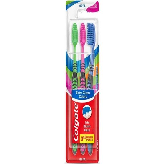 Colgate Extra Clean Colors 3'lü Diş Fırçası Fiyatları