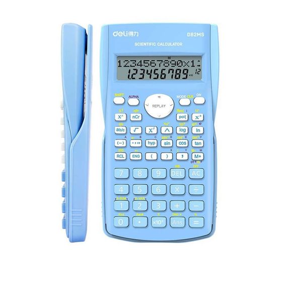 Deli D82Ms 240F-10+2 Digits Mavi Bilimsel Hesap Makinesi Fiyatları
